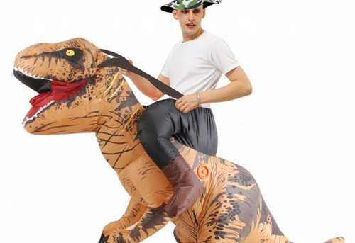 Карнавальный костюм надувной Динозавр наездник New