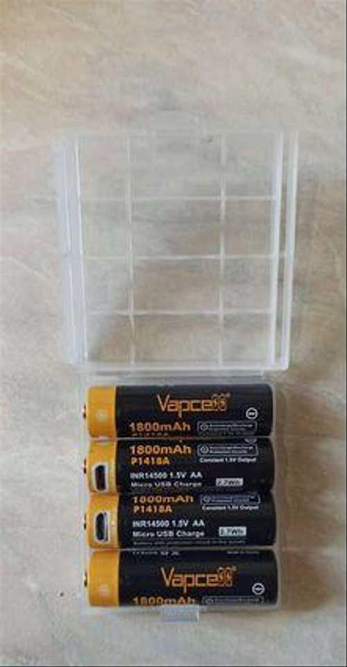 Аккумулятор Vapcell P1418A 1800mAh Li-ion AA 1.5V