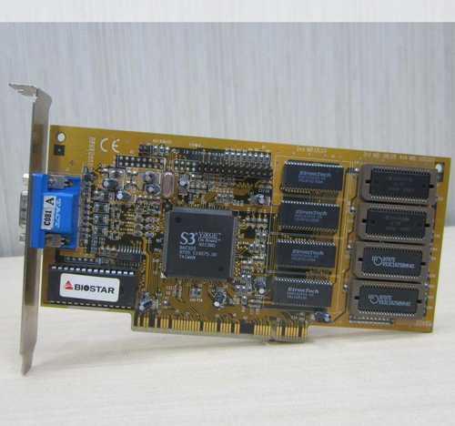 Ретро Видеокарта Biostar S3 Virge PCI 4MB