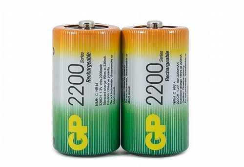 Аккумуляторы R14 (C) 1.2V, 2200 mAh Ni-Mh GP BL-2