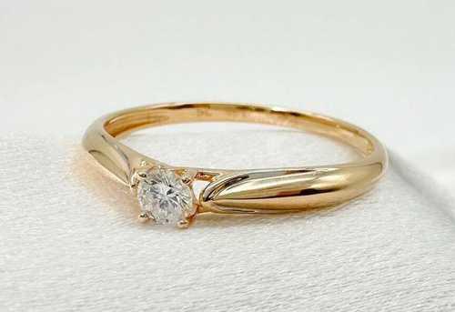 Золотое кольцо с бриллиантом 585 проба 1.35 гр