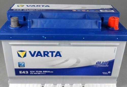 Аккумулятор Varta Blue Dynamic E43 72 Ah 680 A