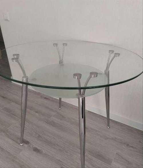 Кухонный стол стеклянный круглый