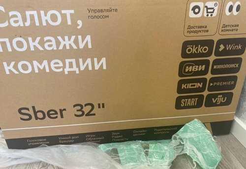 Умный телевизор Sber SDX-32H2010B новый, 32