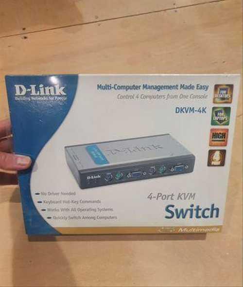 4-х портовый переключатель D-Link dkvm-4K