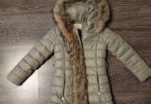 Зимнее пальто для девочки 130