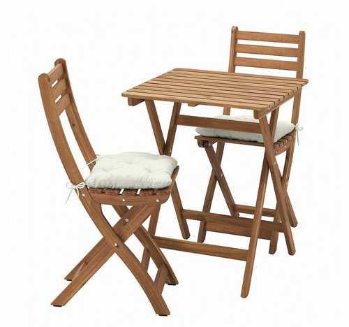 Стол  2 стула IKEA askholmen