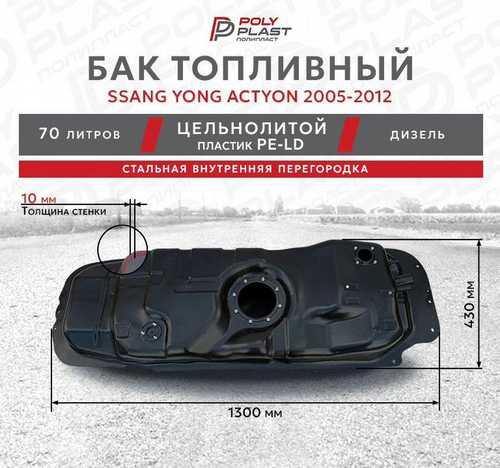 Топливный бак Ssang Yong Actyon 2005-2012