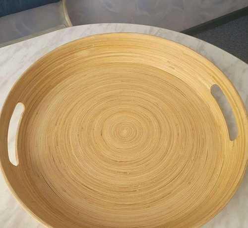Поднос и тарелка из бамбука
