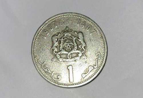 Монета 1 дирхам Марокко