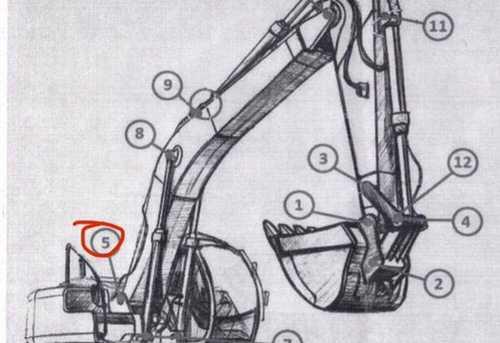 Палец в основание стрелы CAT 325 / 329 / 330