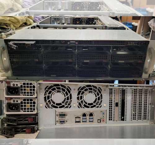 Supermicro SC836 BE16-R1K28B (бп 2х1280W, рельсы)