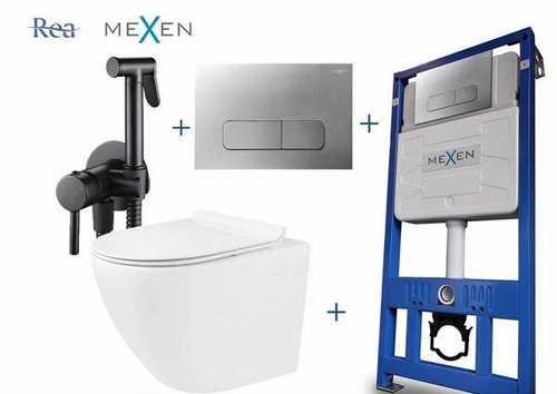 Инсталляция Mexen унитаз с гигиеническим душем Rea