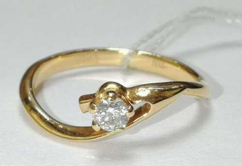 Золотое кольцо с фианитами р 17,0 (15190)