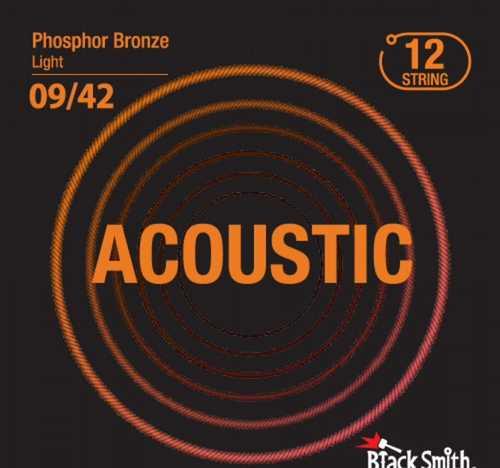Струны для 12 струнной акустической гитары BlackSmith Phosphor Bronze Light 9/42