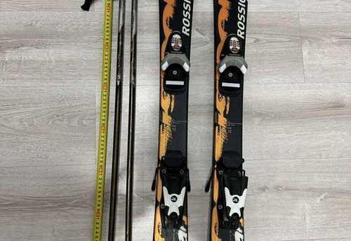 Горные лыжи Rossignol 100 см + палки