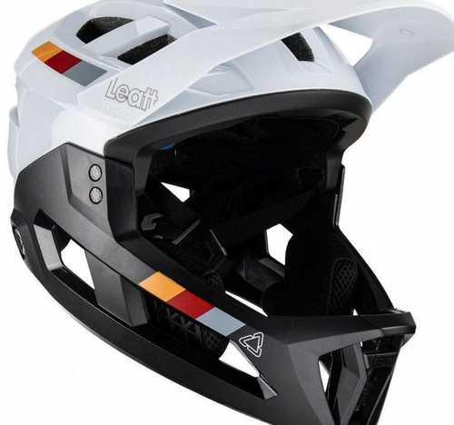 Шлем велосипедный Leatt MTB Enduro 2.0 (2023-2024), размер - L (59-63 см), бело-черный (White)