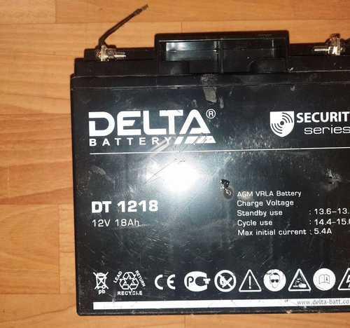 Аккумулятор delta dt1218