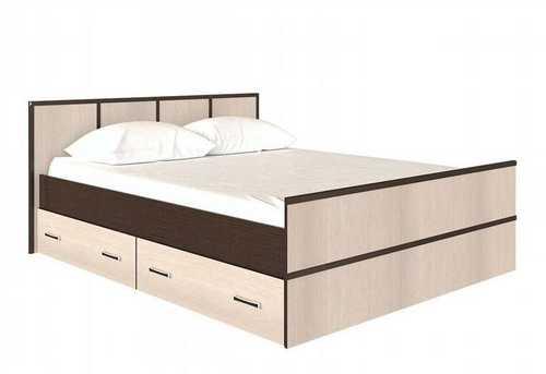 Кровать двуспальная с ящиками 140 см Сакура