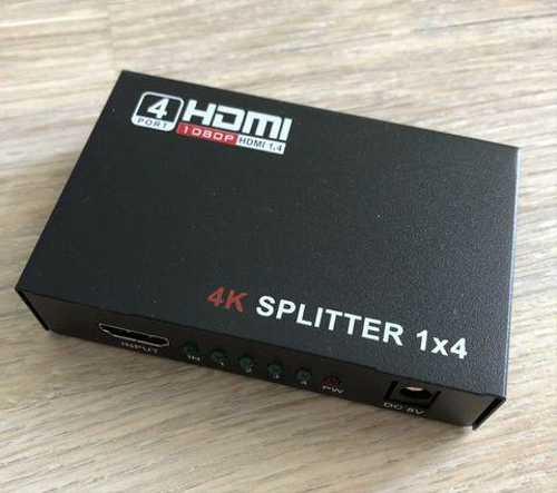 Разветвитель hdmi splitter 1x4, ver 1.4