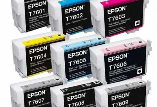 Комплект картриджей Epson Т7601- Т7609 9 штук
