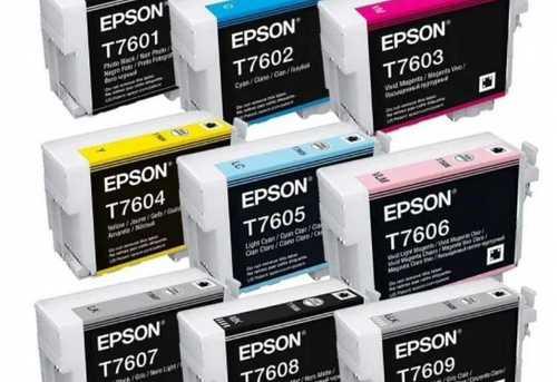 Комплект картриджей Epson Т7601- Т7609 9 штук