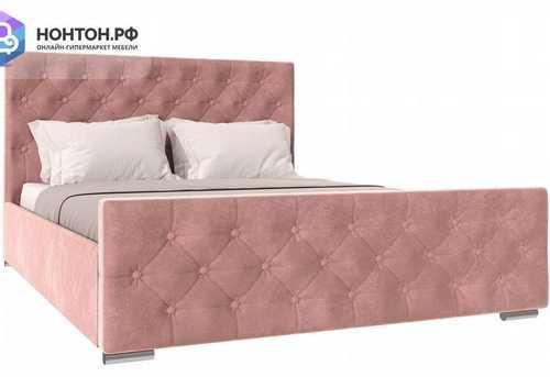 Кровать Мишель велюр розовый