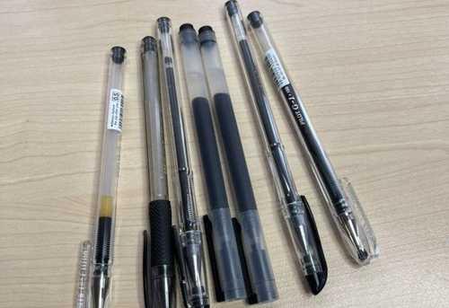 Ручки гелевые черные 6 шт