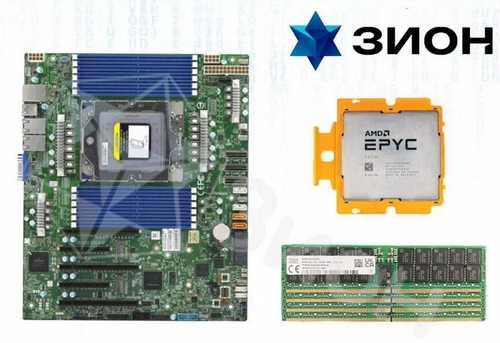Epyc 9654 + H13SSL-I + DDR5 512Gb + Кулер