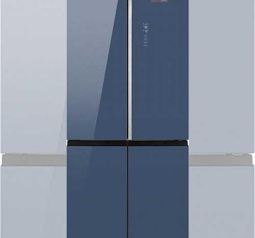 Холодильник weissgauff WCD 590 NoFrost Inverter Premium EcoFresh Blue Glass