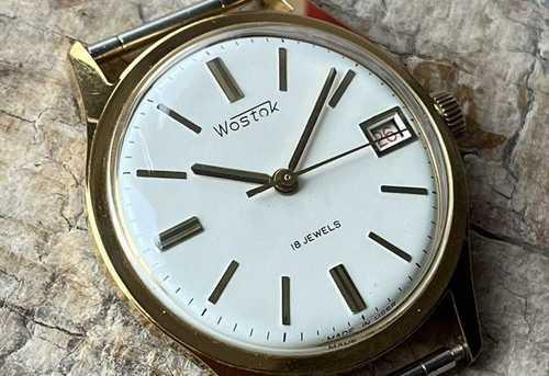Часы мужские Восток 2214 позолота, ссср, 1970е