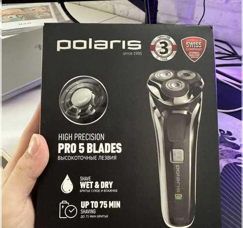 Бритва электрическая polaris pro 5 blades