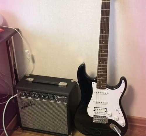 Электрогитара Fender squier (комплект)