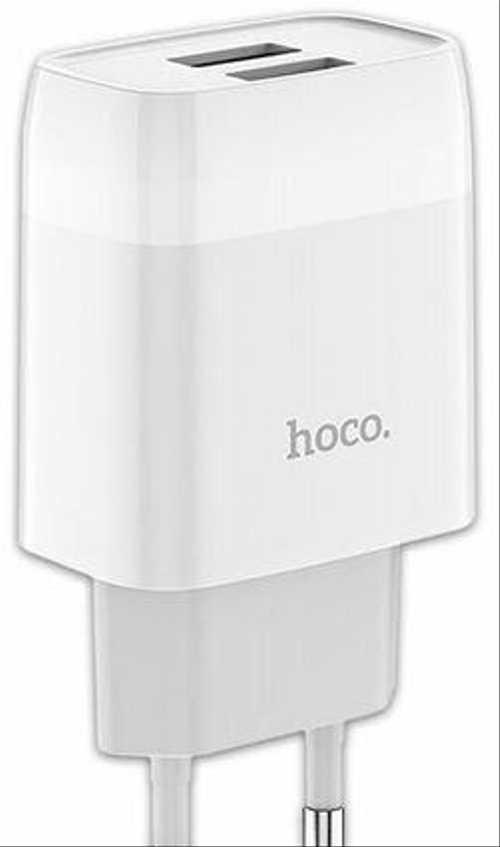 Зарядное устройство Hoco C73A Glorious dual white