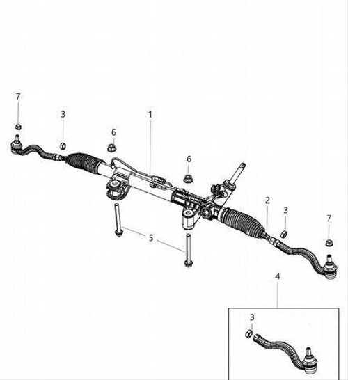 Рулевая рейка Jeep