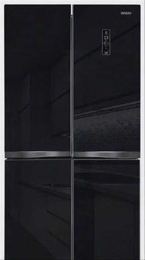 Холодильник Ginzuu NFI-4414 черное стекло Новый