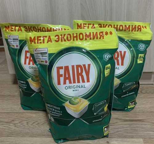 Таблетки для посудомоечных машин fairy 84