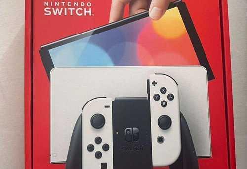 Nintendo switch Oled Белая прошитая, чип, игры