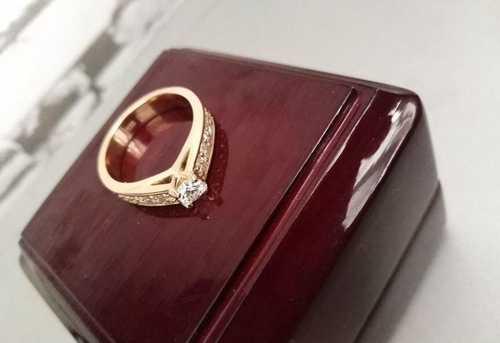 Золотое кольцо с бриллиантами 0.6ct