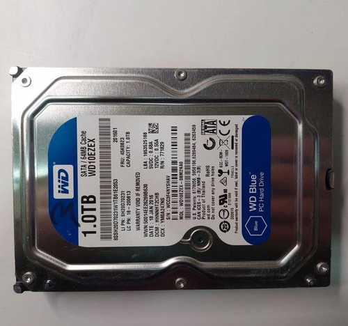 1TB (1000GB) 3.5" WD Blue (пробег 26000)