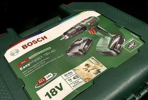 Дрель шуруповёрт Bosch 18В+2 акб.Новый.Оригинал