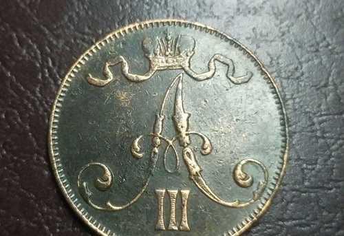 Российская Финляндия 5 пенни 1888