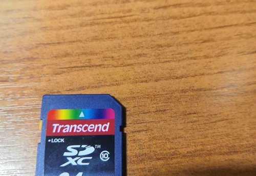 Продам flash карту Transcend sdxc 64Gb Class 10