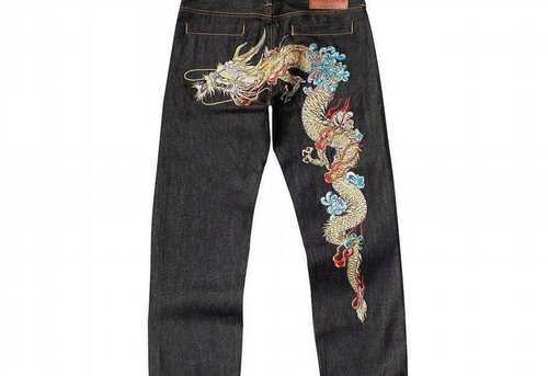 Мужские джинсы Evisu japan gragon