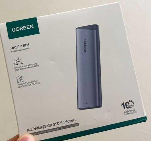 Ugreen M.2 NVMe SATA SSD адаптер корпуса USB C