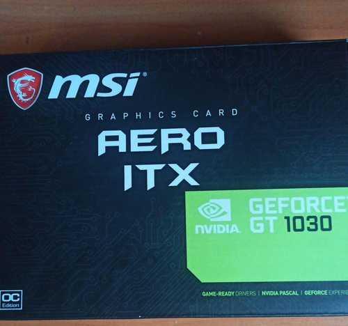 Видеокарта MSI geforce nvidia GT OC 1030 2GB DDR4