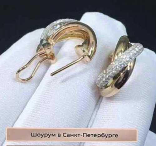 Cartier серьги Trinity 0.8ct