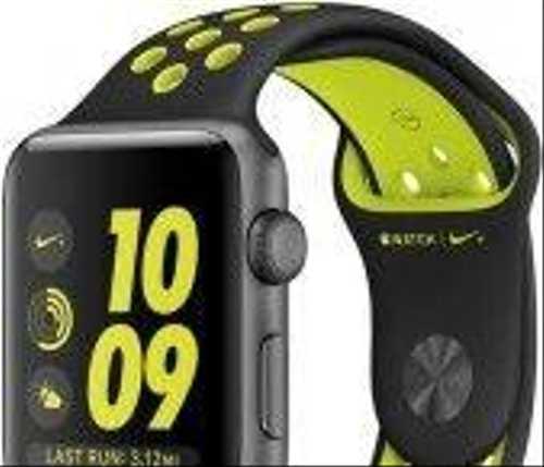 Ремешок Nike для Apple Watch 38/40mm черный с жел