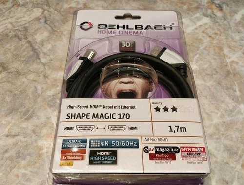 Oehlbach Shape Magic - hdmi кабель, 1.7м, Ultra HD