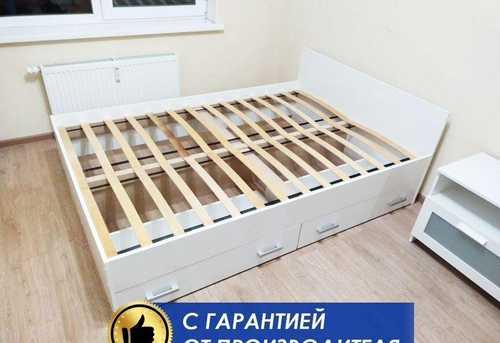 Кровать двуспальная с ящиками